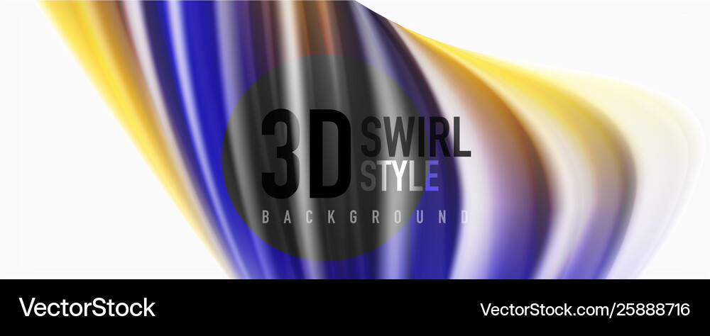 Modern liquid color flow on white - colorful flow Vector Image