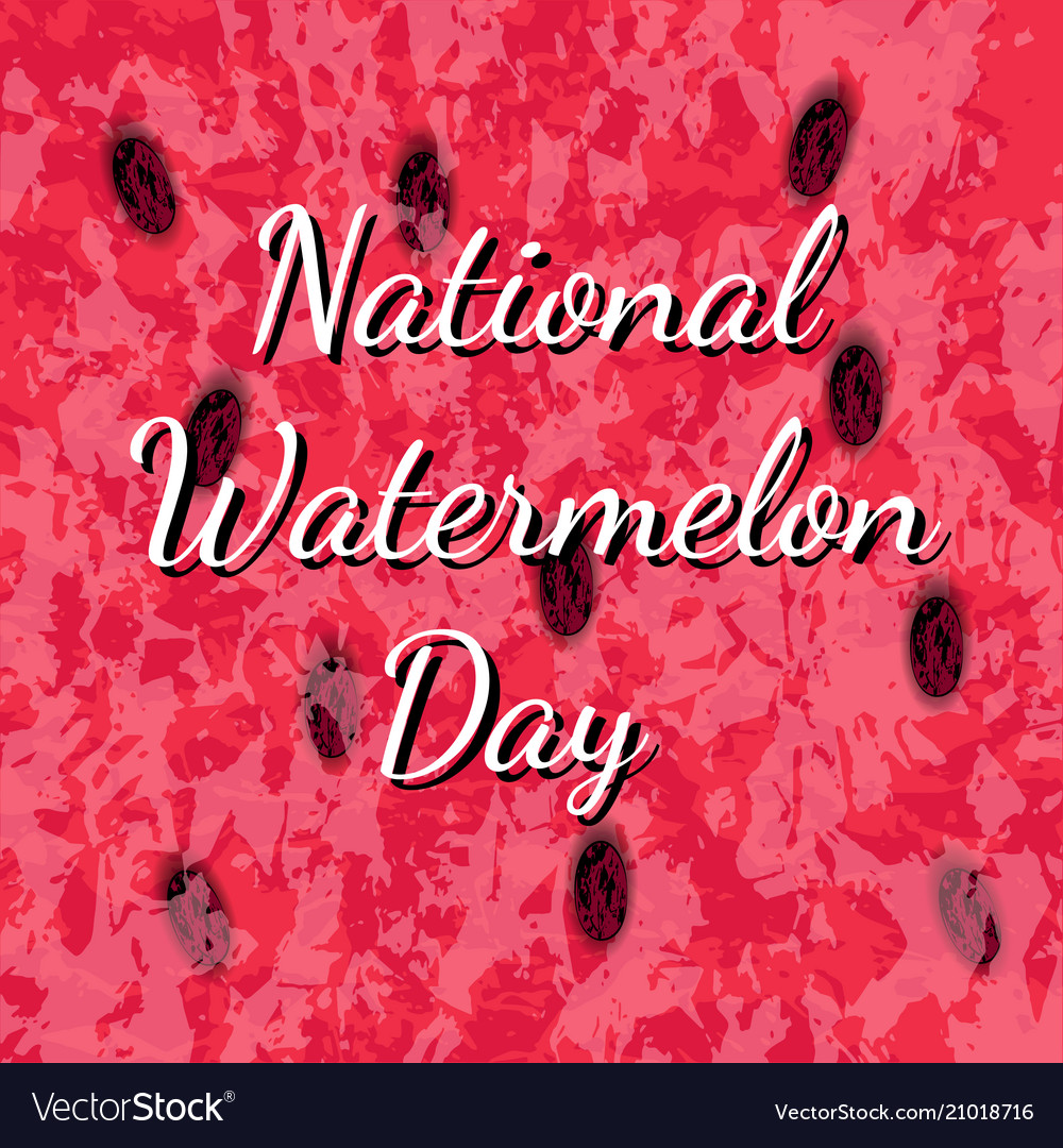 National watermelon day 3 august texture Vector Image
