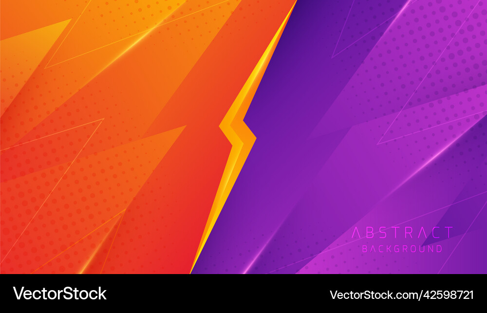 Abstract background with orange and purple color Vector Image