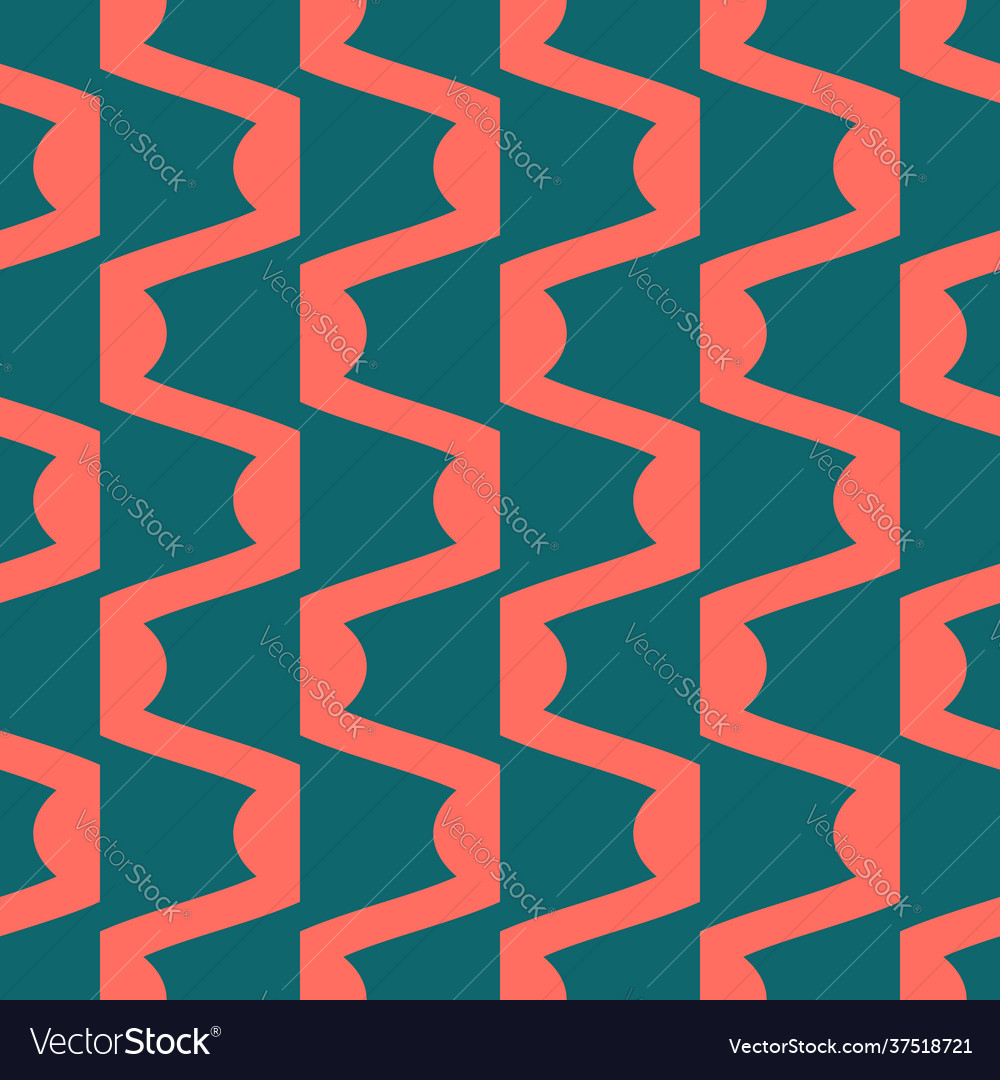 Abstract geometric seamless pattern wavy lines Vector Image