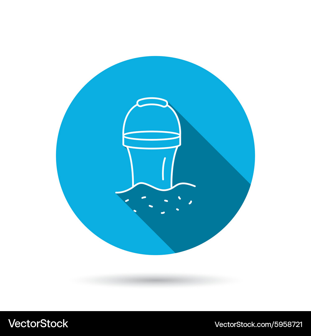Bucket icon trash bin sign garden equipment Vector Image