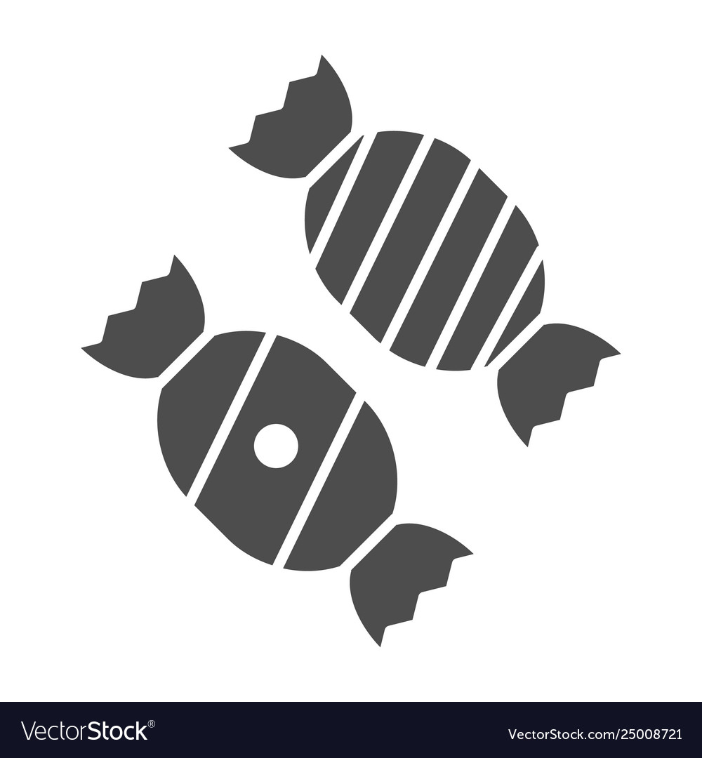Candies solid icon sweet Royalty Free Vector Image