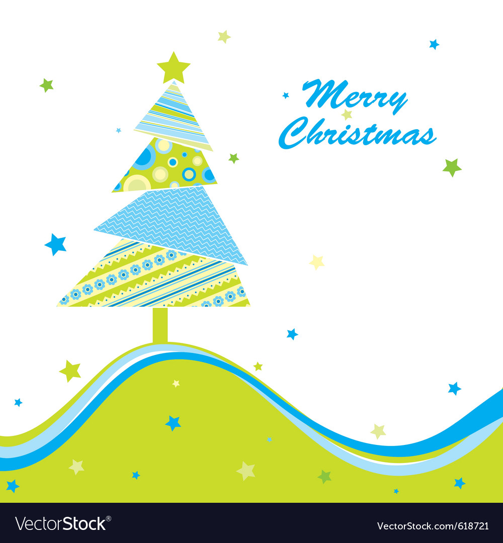 Christmas tree background Royalty Free Vector Image