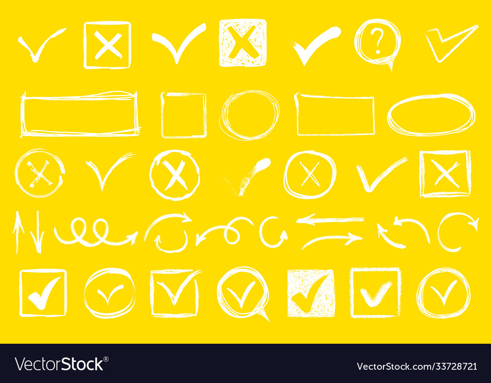 Drawn doodle check Royalty Free Vector Image - VectorStock