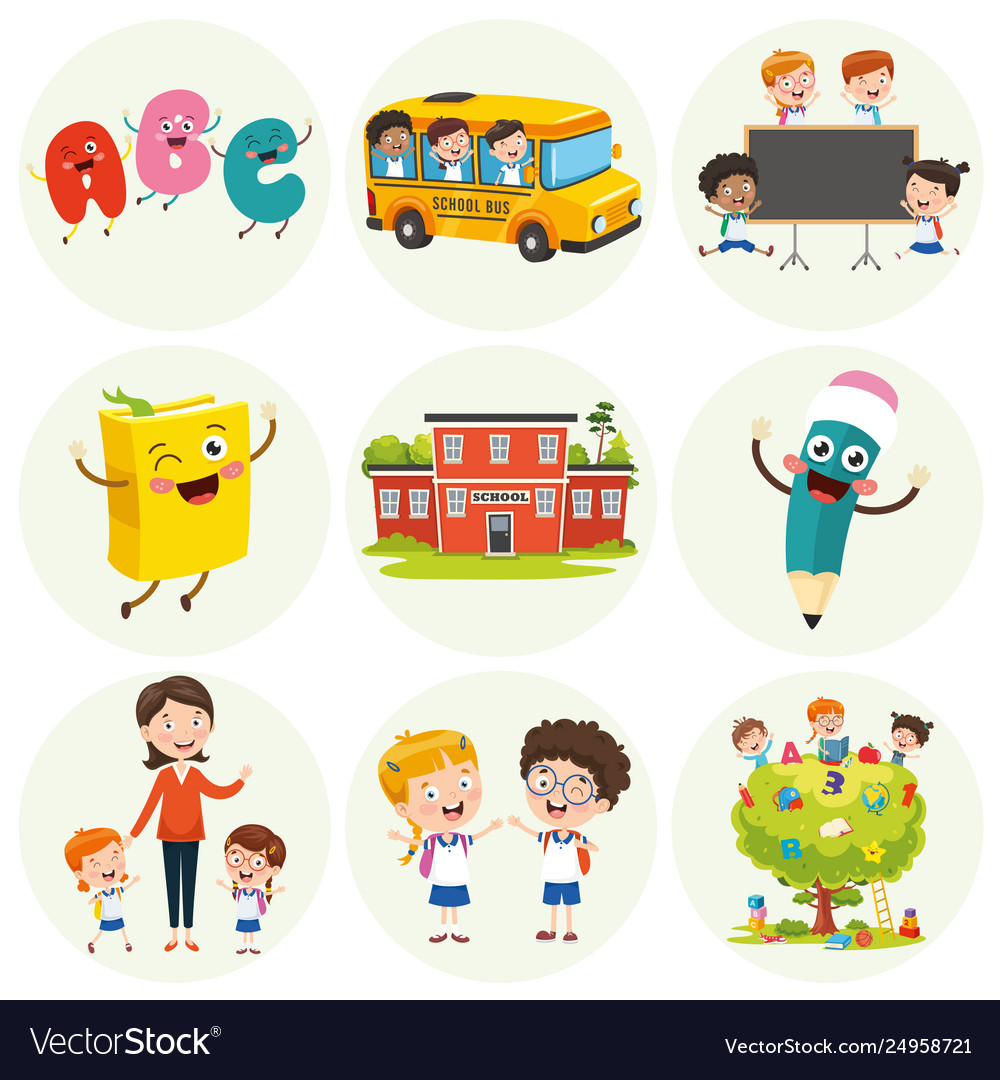 Education elements Royalty Free Vector Image - VectorStock