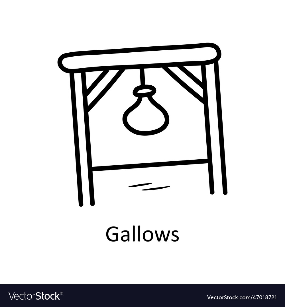 Gallows outline icon design m Royalty Free Vector Image