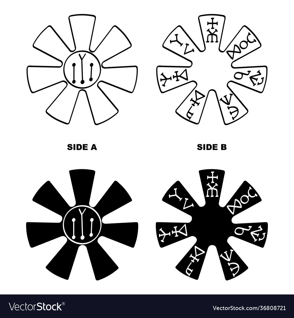 Icon with pliska rosette Royalty Free Vector Image