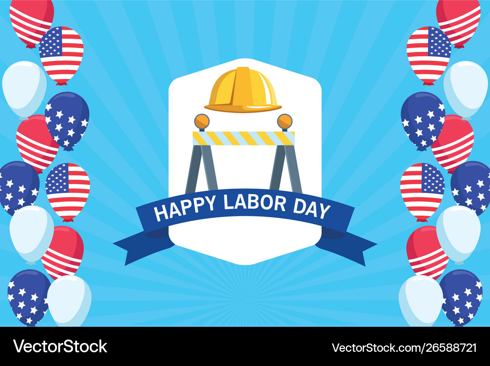 Labor day usa celebration cartoon Royalty Free Vector Image