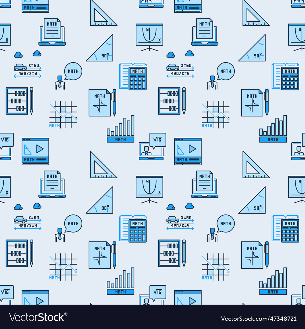 Math modern seamless background - mathematics Vector Image