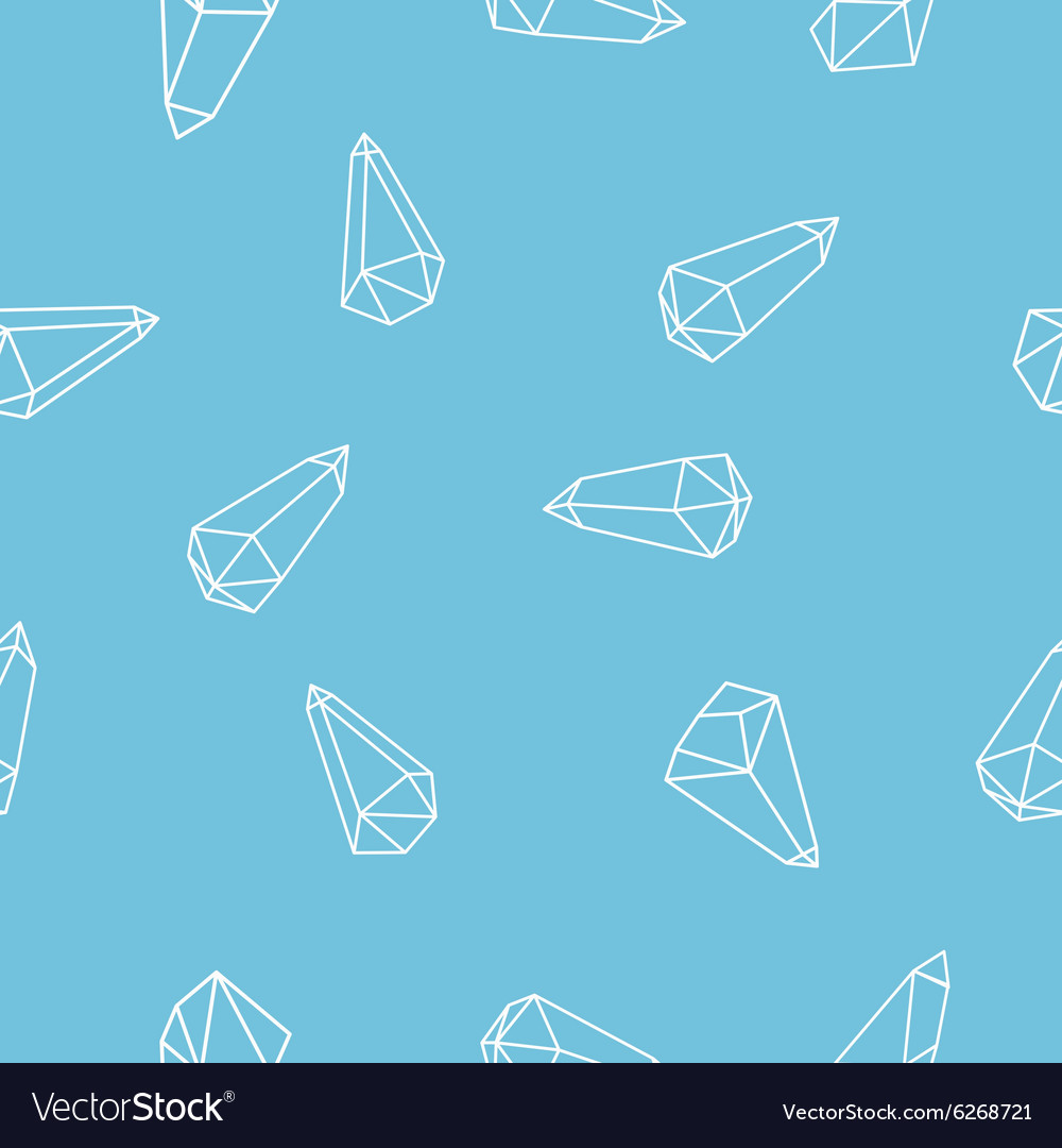 Mineral crystals simple seamless pattern Vector Image