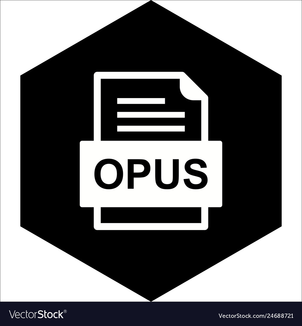 Opus file document icon Royalty Free Vector Image