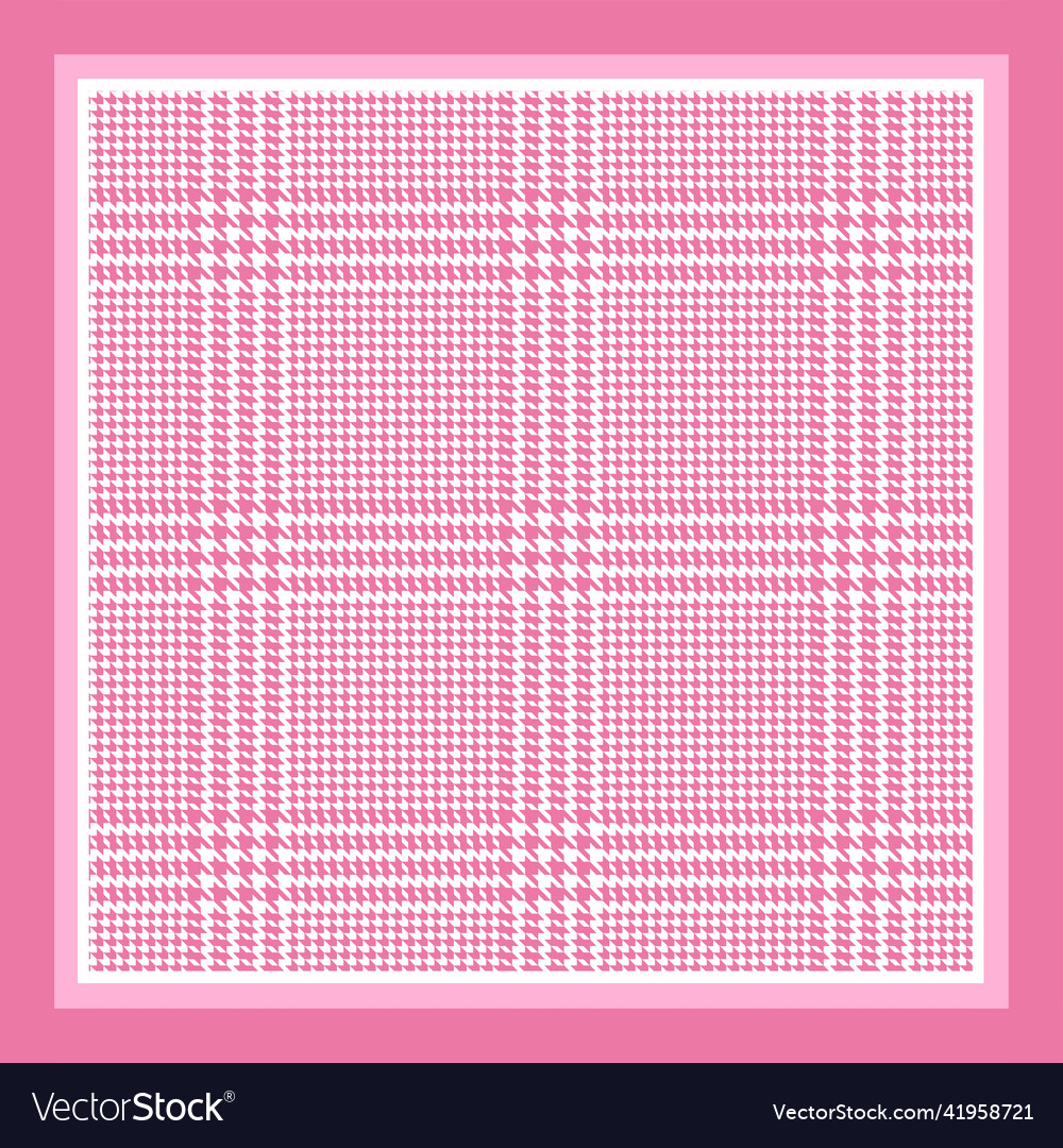 Pink plaid scarf pattern Royalty Free Vector Image