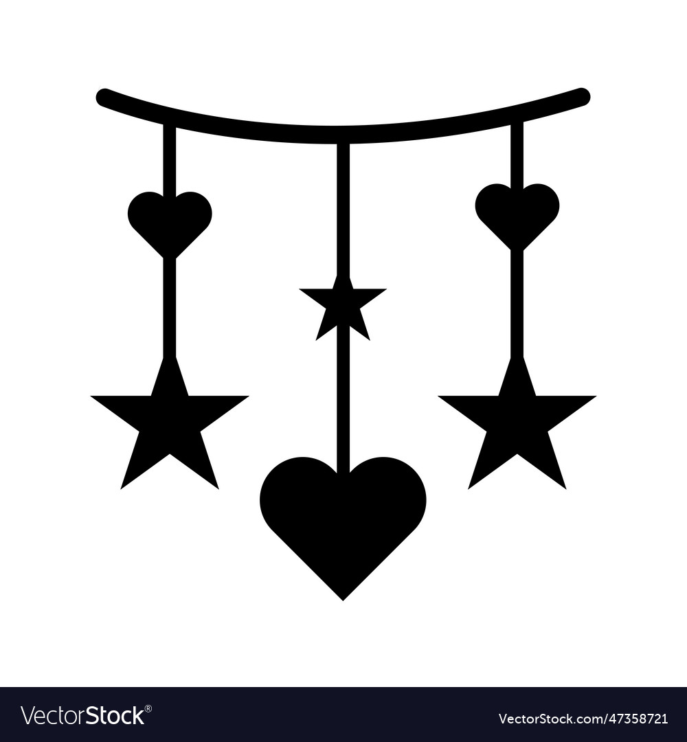 Stars on strings icon Royalty Free Vector Image