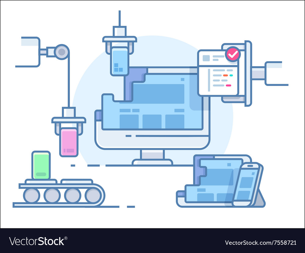 Website building design Royalty Free Vector Image