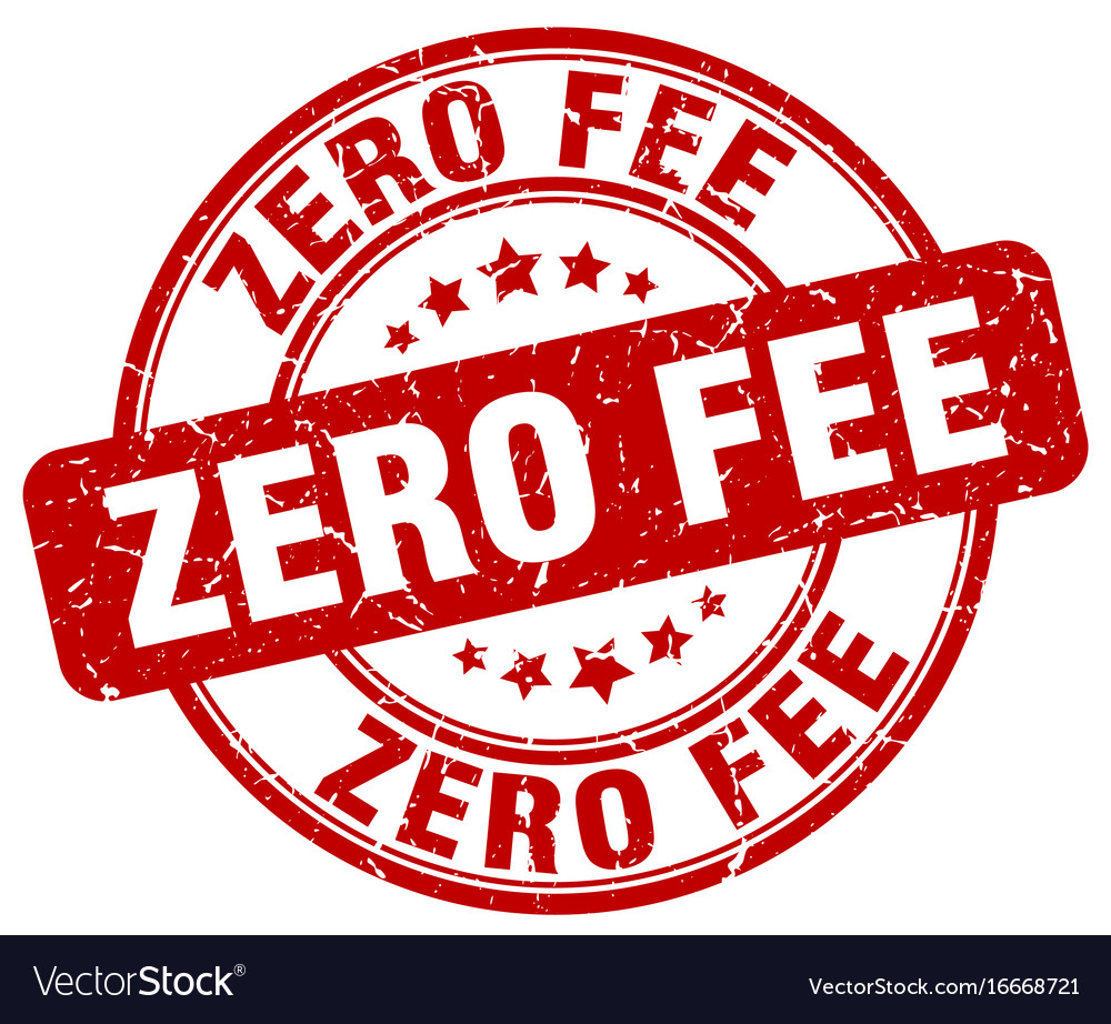 Zero fee stamp Royalty Free Vector Image - VectorStock