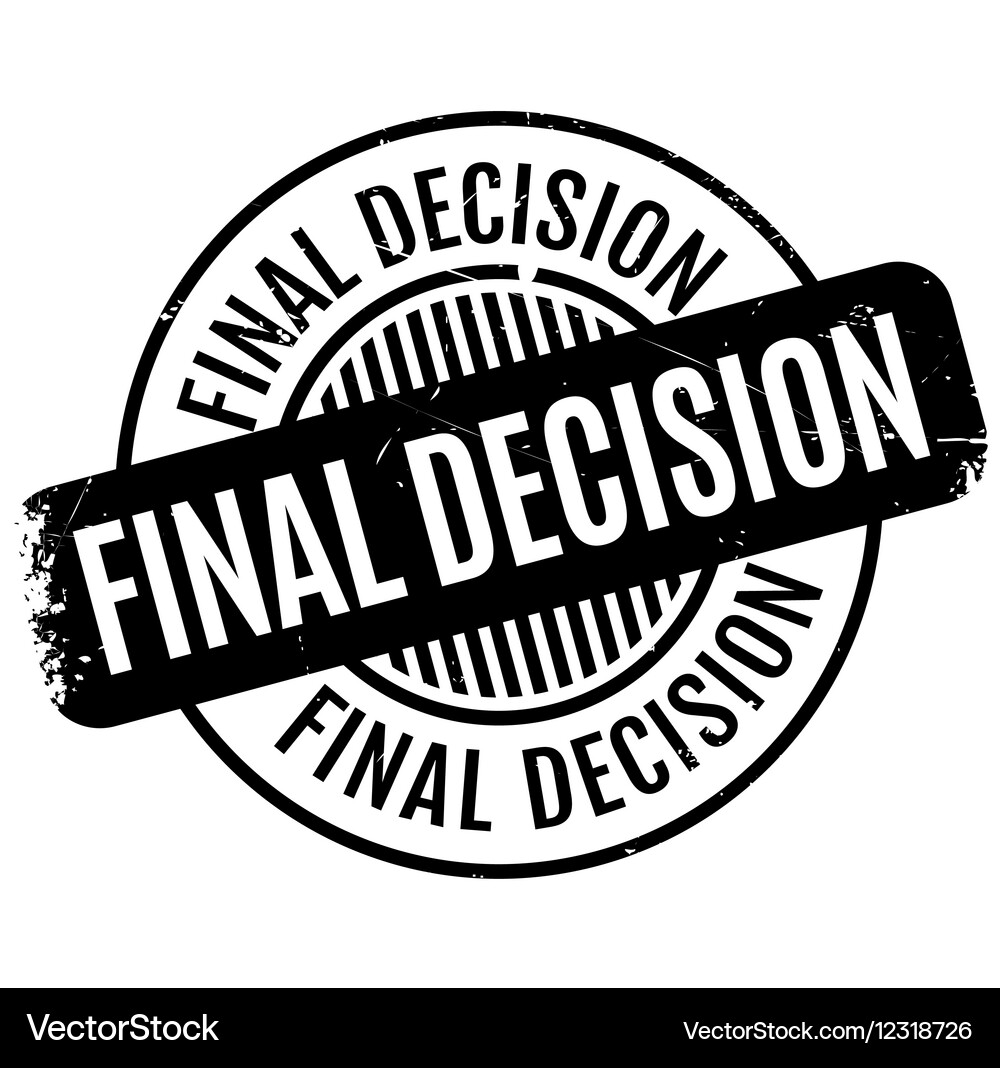 Final decision rubber stamp Royalty Free Vector Image