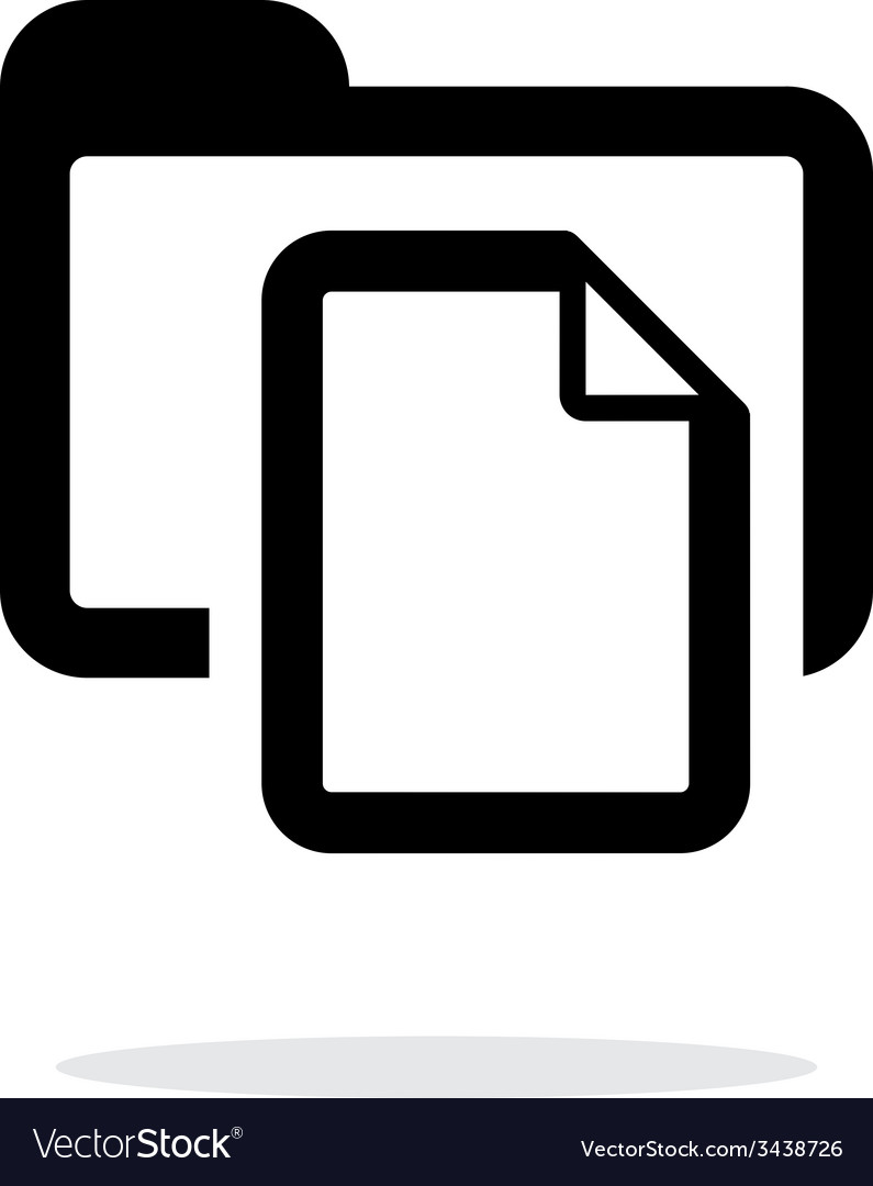 Folder with files icon on white background Vector Image