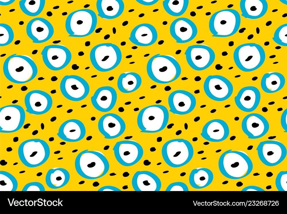 Funny kiddy polka dot pattern Royalty Free Vector Image