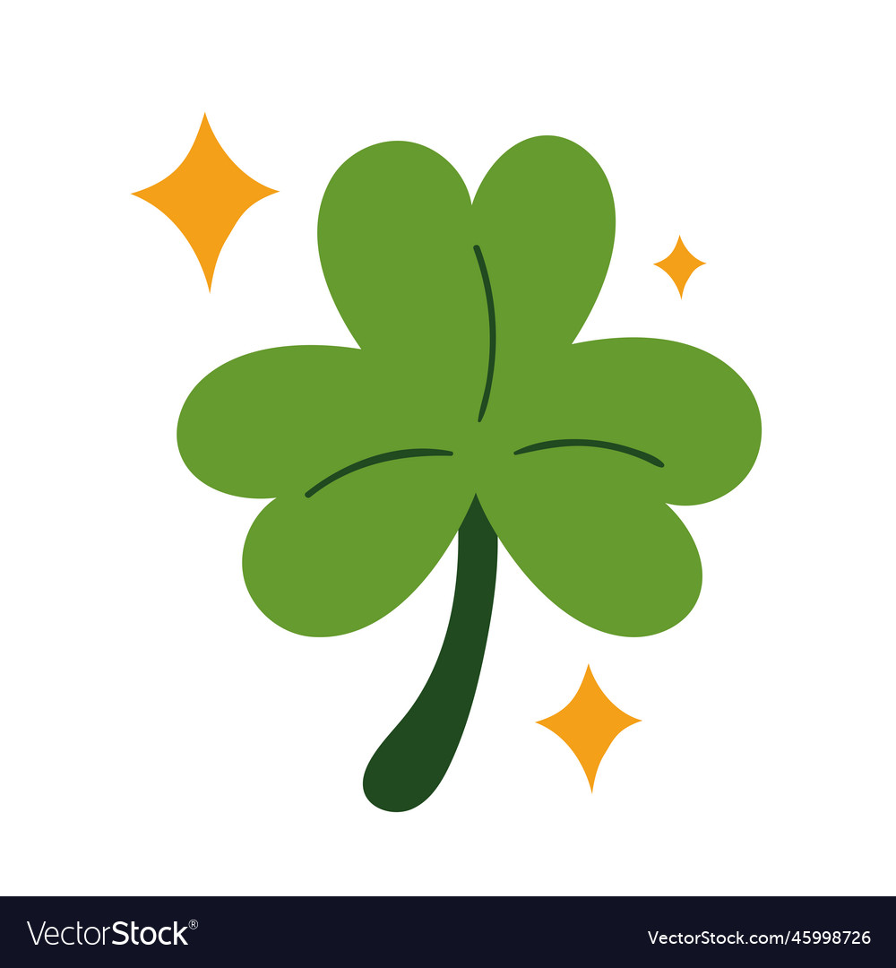 Green lucky clover Royalty Free Vector Image - VectorStock