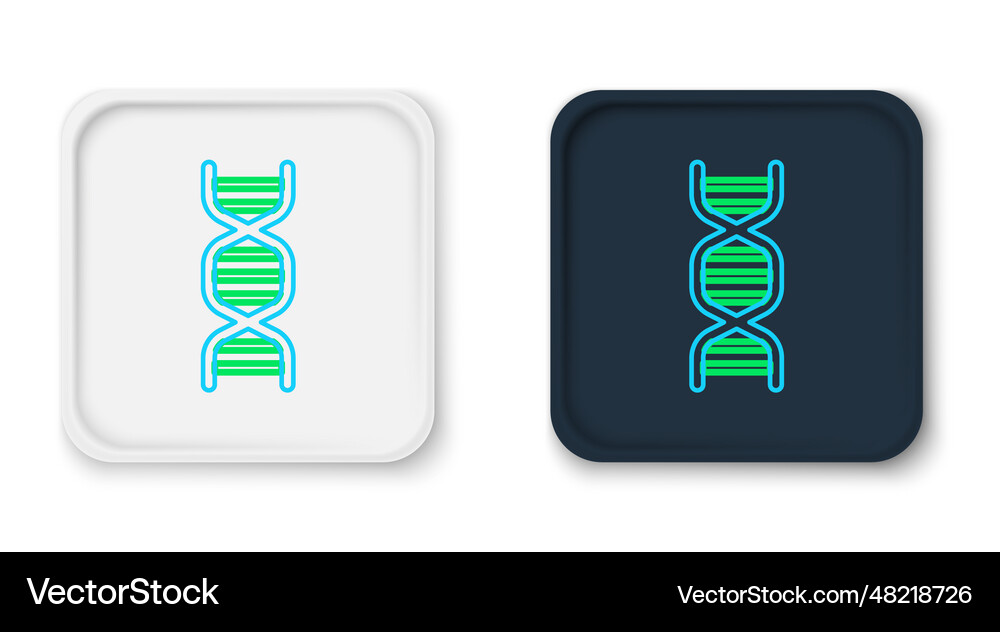 Line dna symbol icon isolated on white background Vector Image