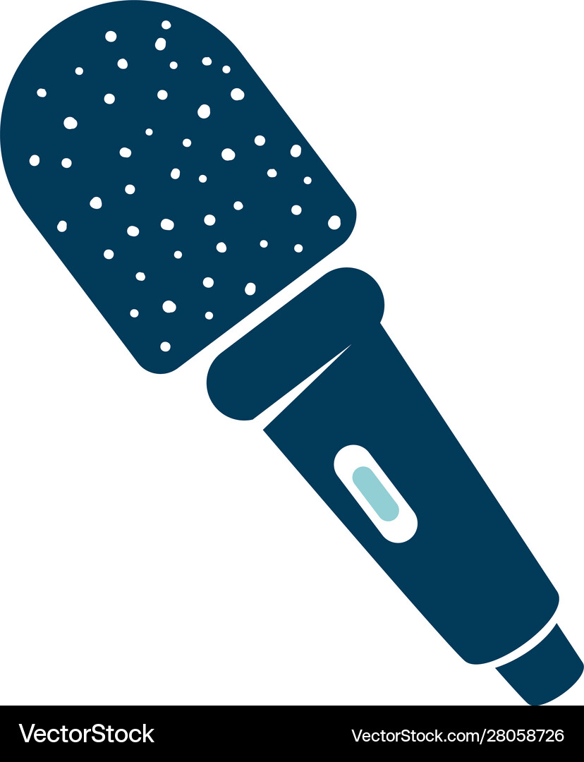 Microphone music detailed style icon Royalty Free Vector
