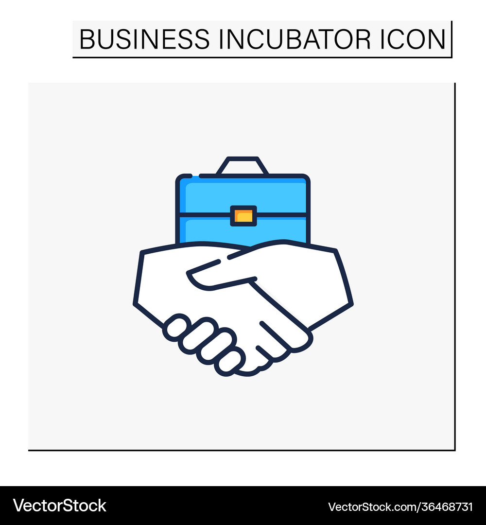 Business agreement color icon Royalty Free Vector Image
