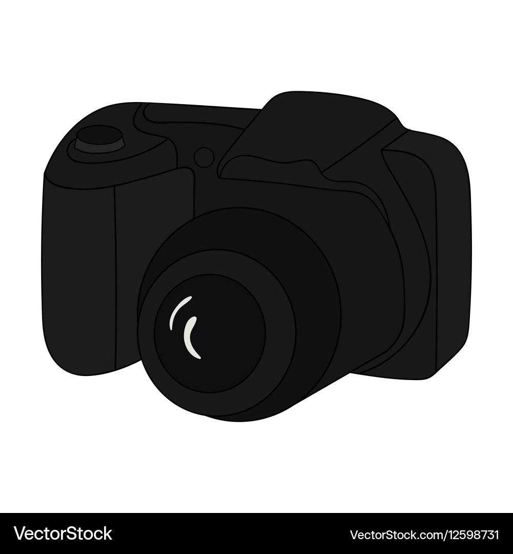 Digital camera icon in cartoon style isolated Vector Image