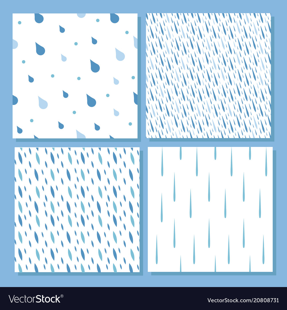 Rain drops seamless pattern background Royalty Free Vector
