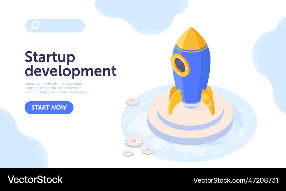 Startup development concept Royalty Free Vector Image