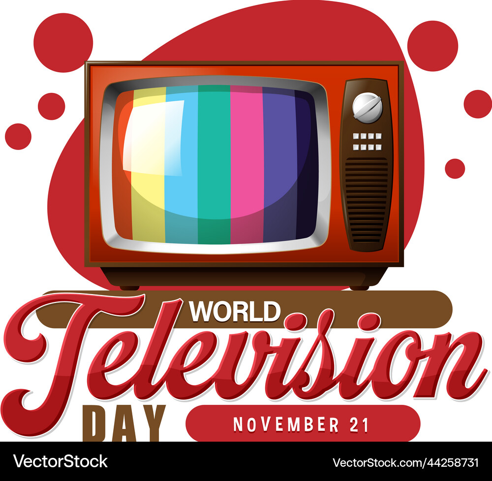 World television day poster design Royalty Free Vector Image