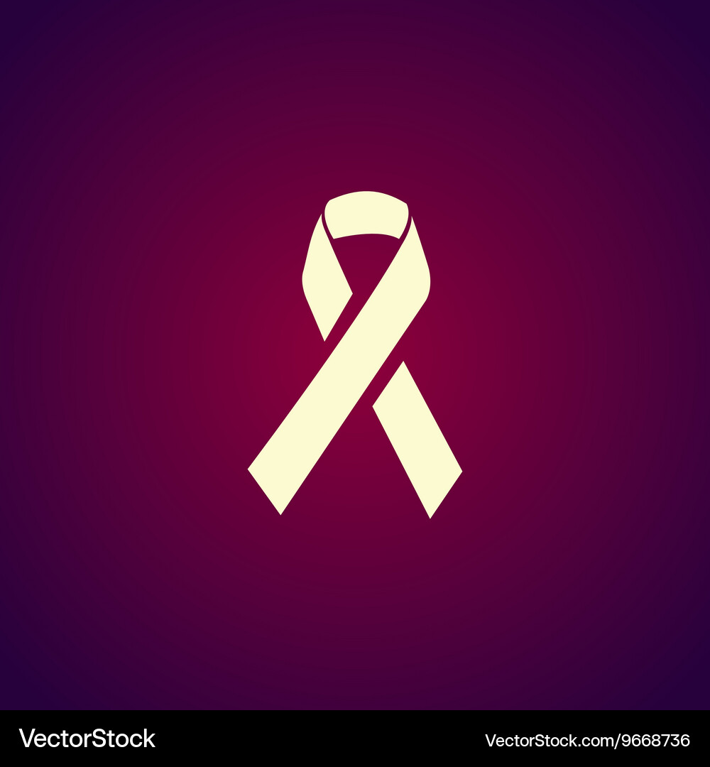 Aids awareness ribbon sign or icon Royalty Free Vector Image