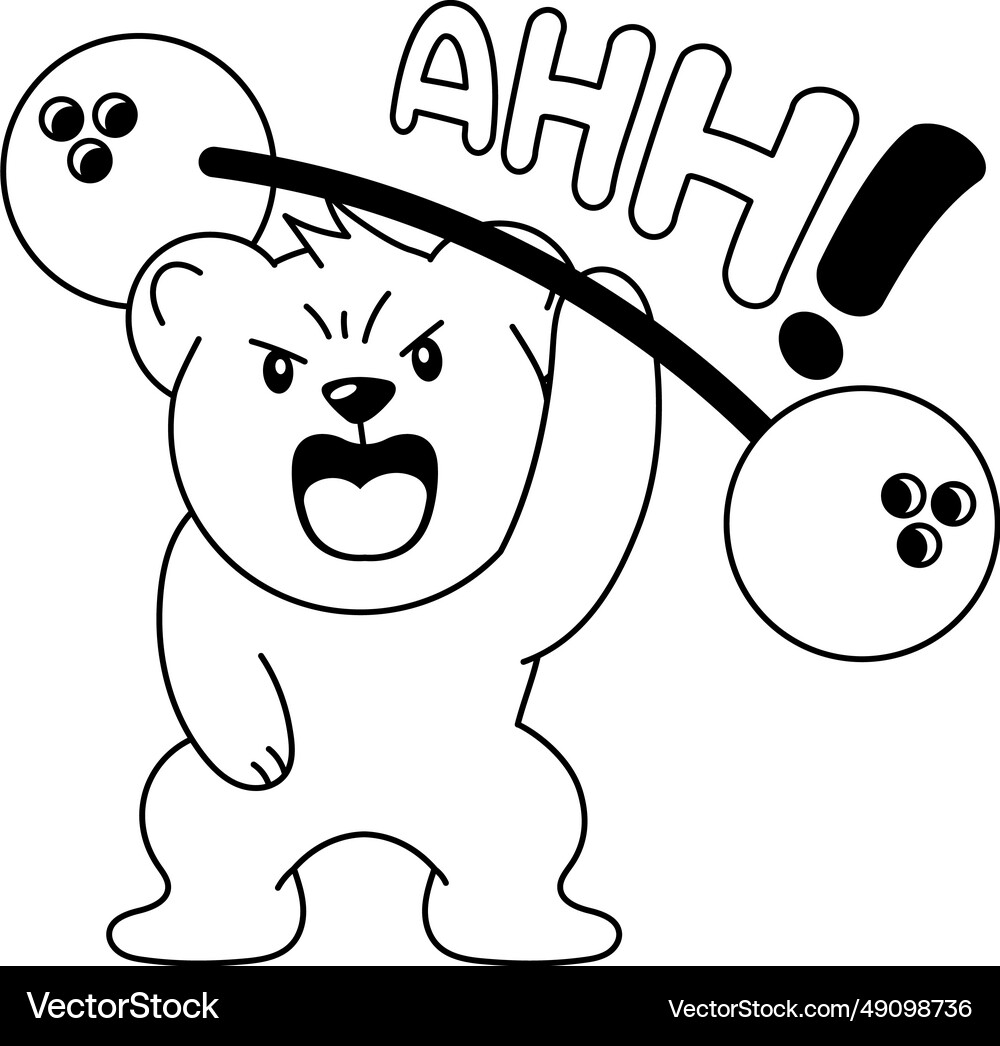 Bear lifting Royalty Free Vector Image - VectorStock