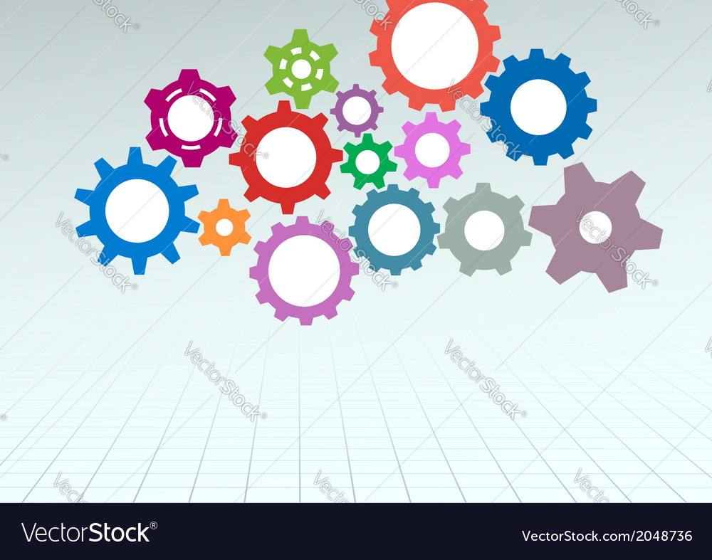 Creative gear background template Royalty Free Vector Image