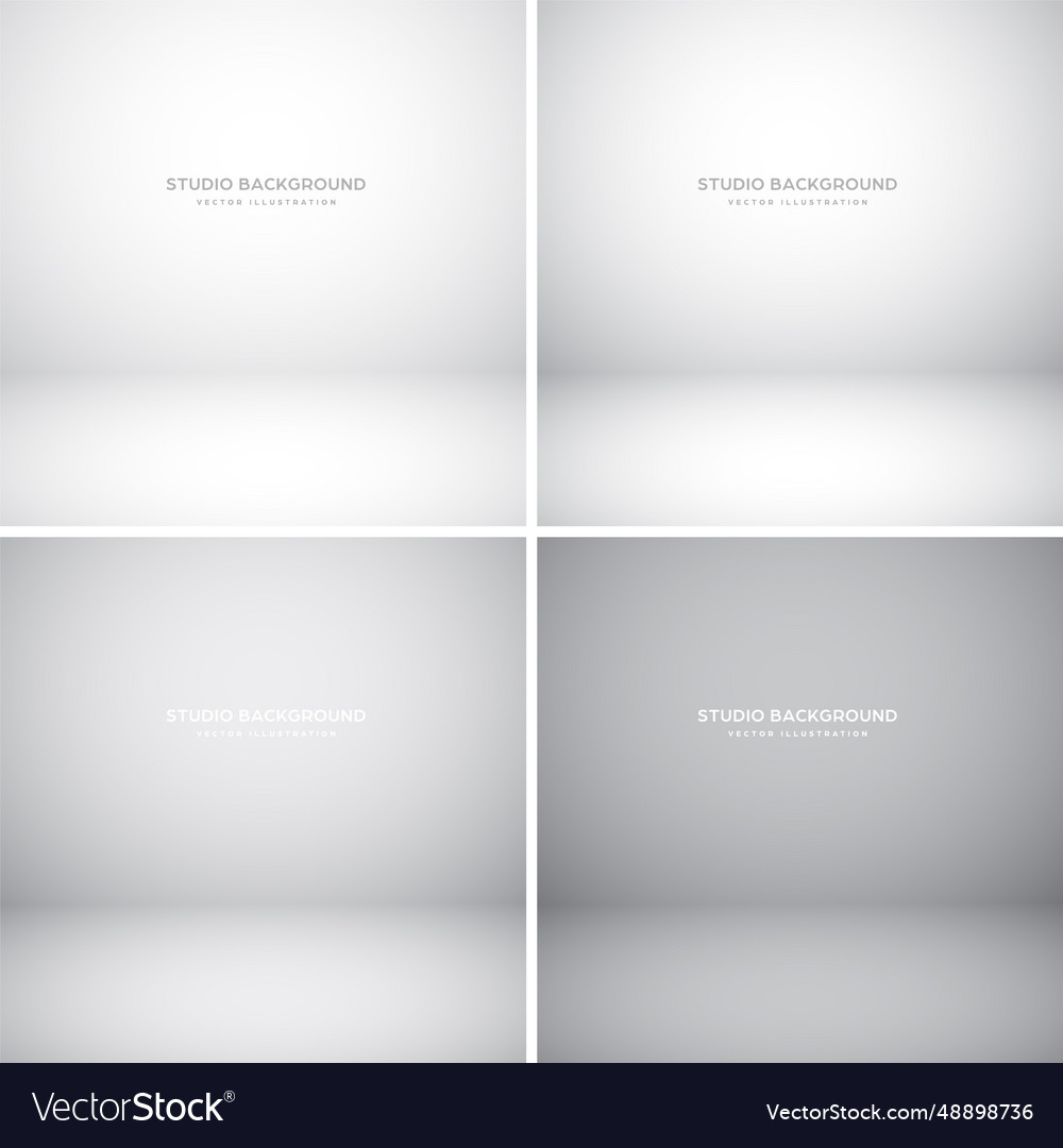 Empty gray studio abstract backgrounds with Vector Image