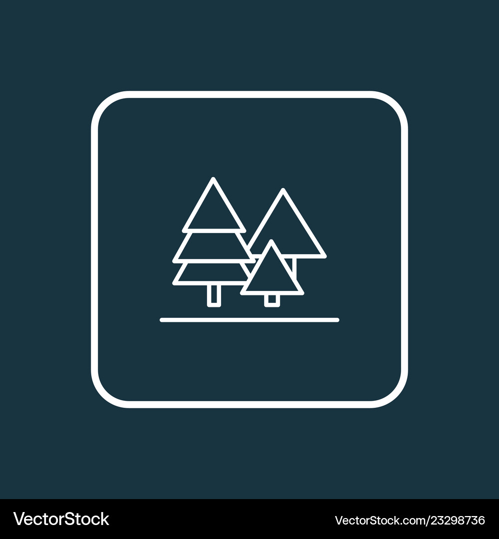 Forest icon line symbol premium quality isolated Vector Image