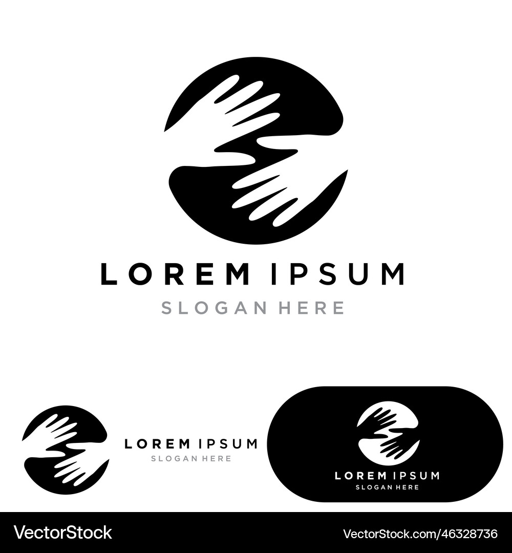 Hand care logo and symbol template eps10 Vector Image