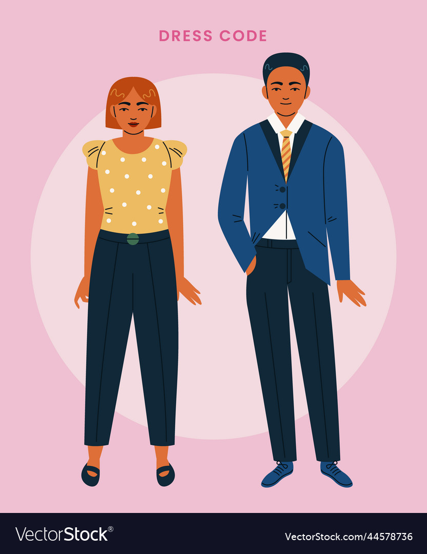 Hand drawn dress code Royalty Free Vector Image