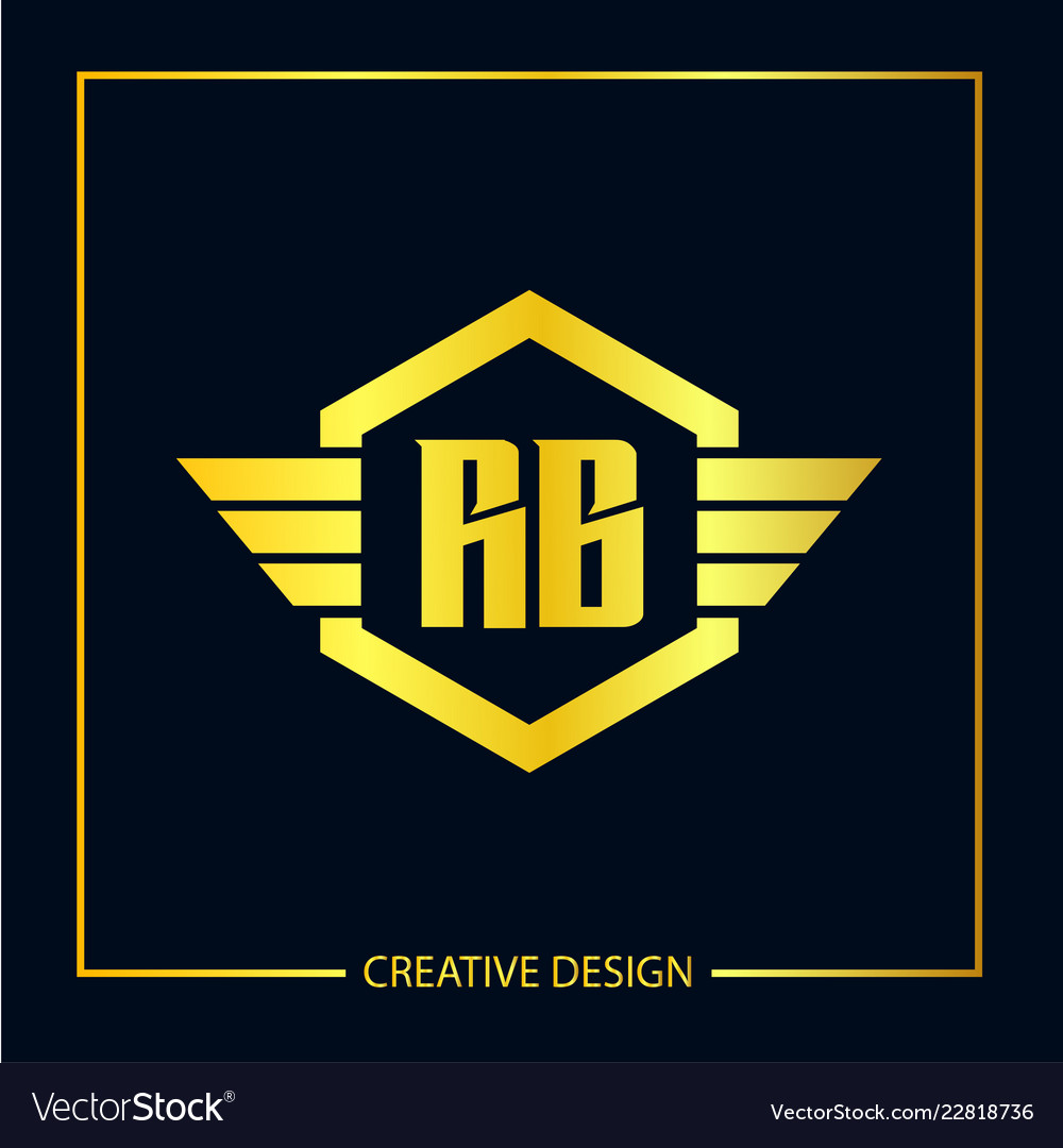 Initial letter rb logo template design Royalty Free Vector