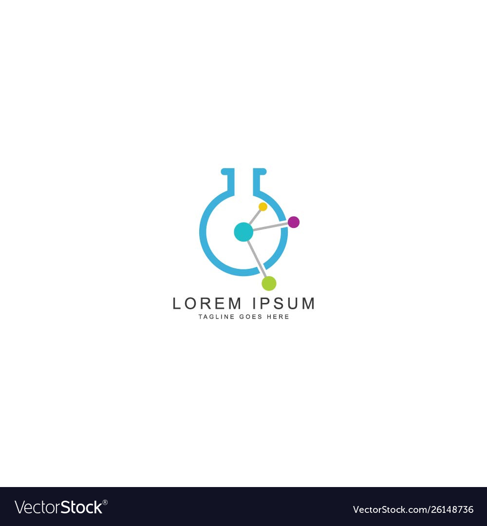 Laboratory logo template Royalty Free Vector Image