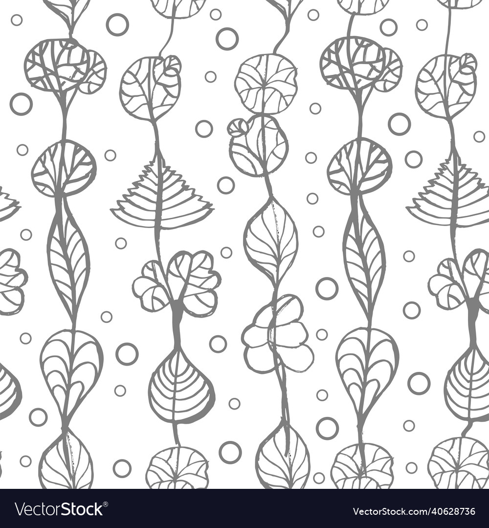 Leaves on a string Royalty Free Vector Image - VectorStock