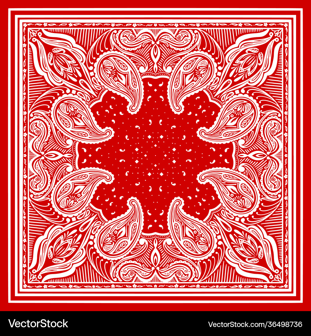 Pattern based on square ornament paisley Vector Image