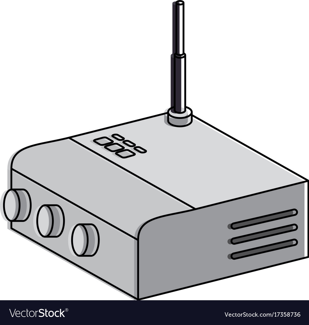 Router wifi isolated icon Royalty Free Vector Image