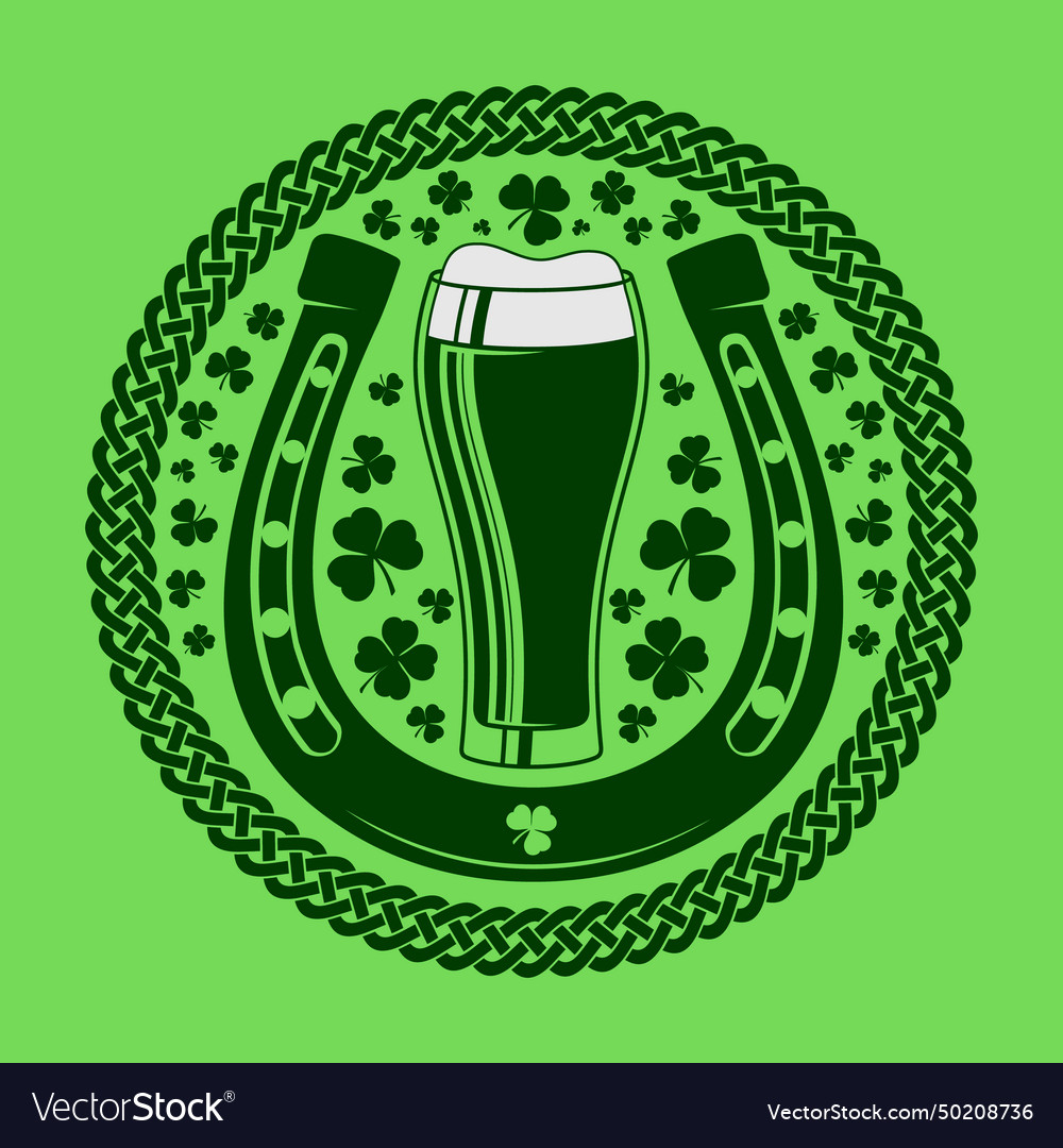 Saint patricks day celebration design template Vector Image