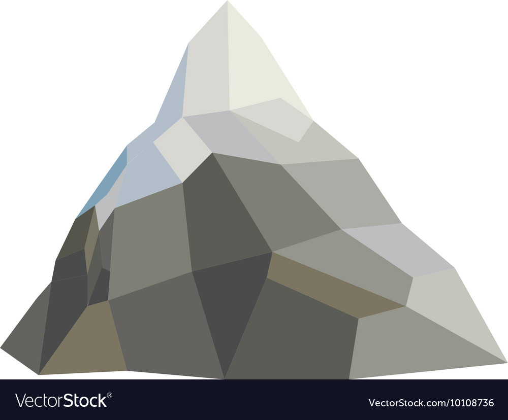 Single mountain icon Royalty Free Vector Image