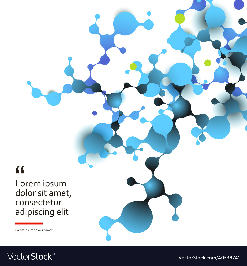 Abstract Molecules Structure With Connect Vector Image