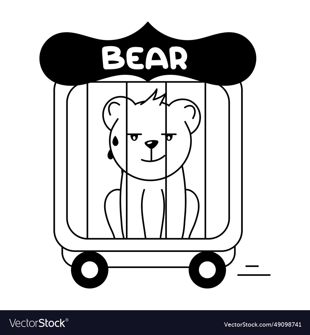 Bear cage Royalty Free Vector Image - VectorStock