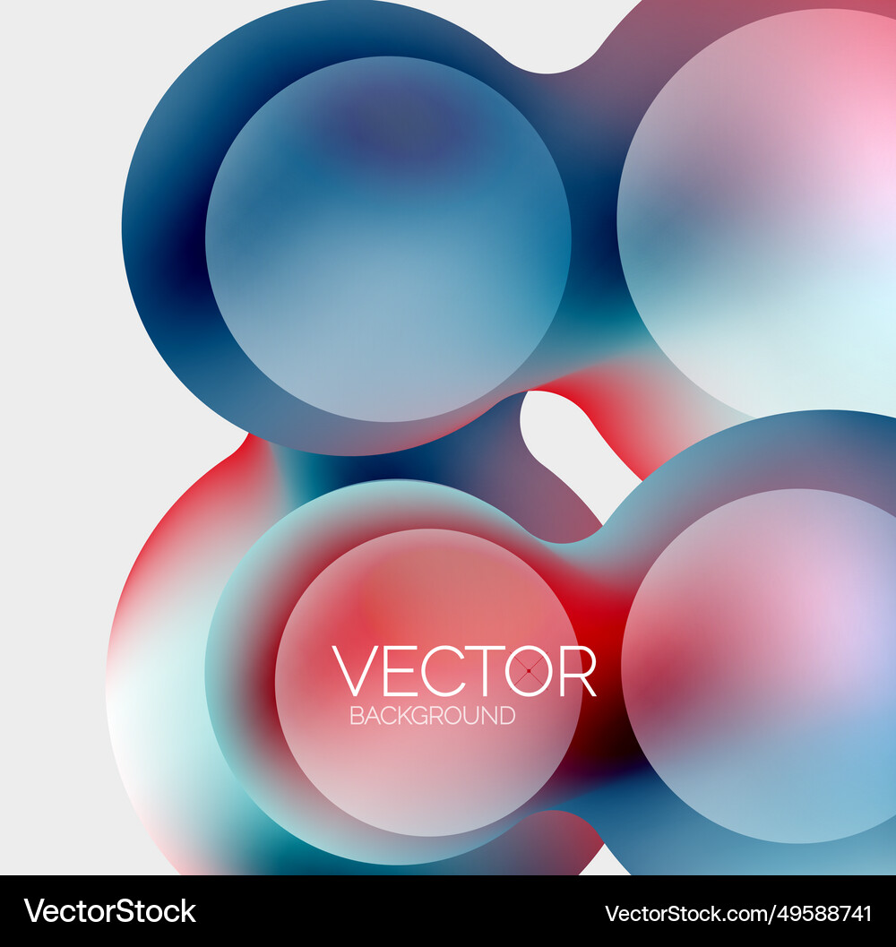 Beautiful flowing round shapes and circles Vector Image