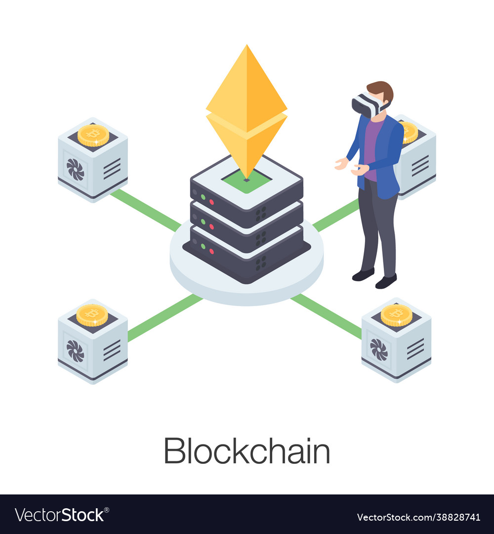 Blockchain network Royalty Free Vector Image - VectorStock