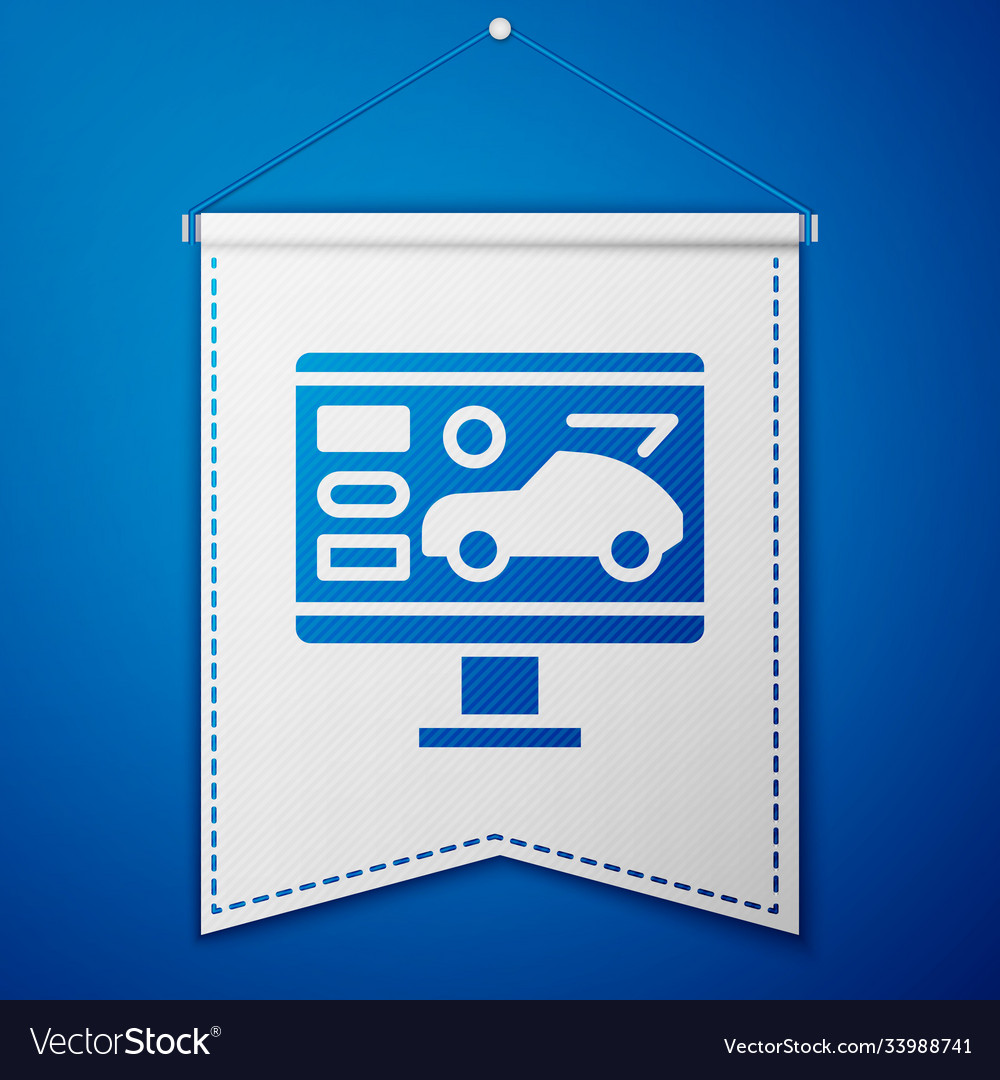 Blue hardware diagnostics condition car icon Vector Image Blue hardware diagnostics condition car icon Vector Image