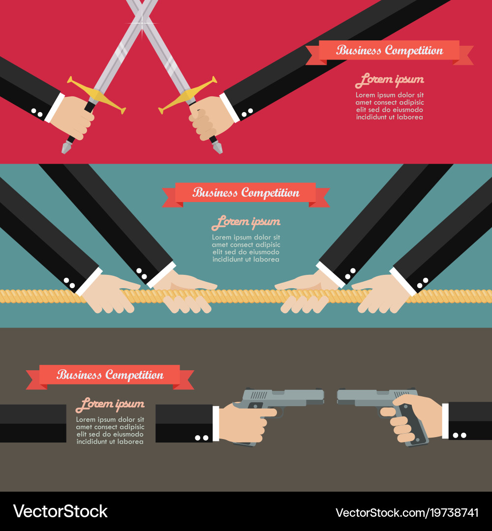 Concept of business competition Royalty Free Vector Image